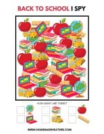 Free Back to School I Spy Printable » Homemade Heather