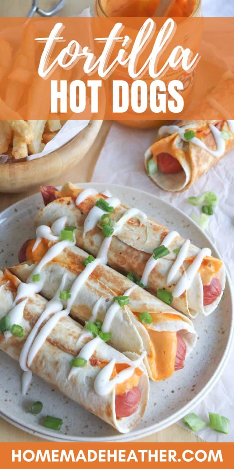 Hot Dog Taquitos Recipe (Tortilla Wrapped Dogs) » Homemade Heather