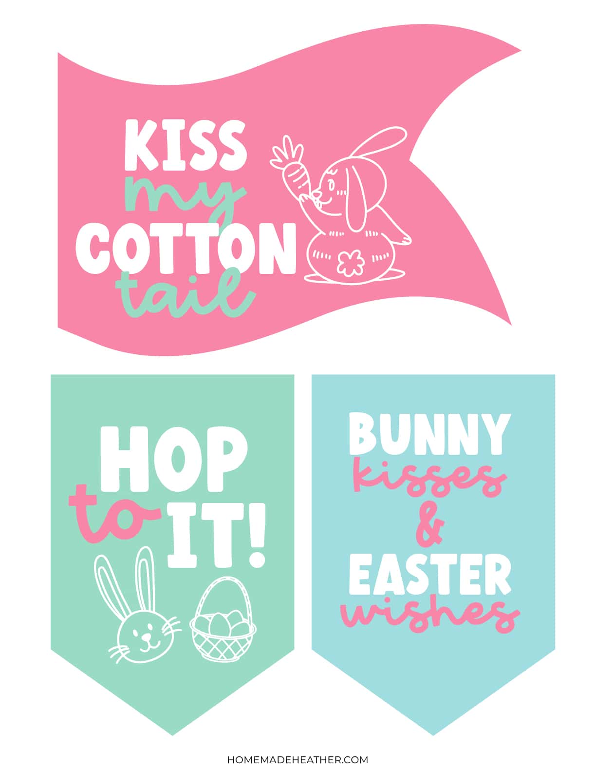 Free Easter Flag and Tag Printables » Homemade Heather