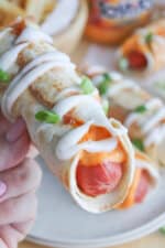Hot Dog Taquitos Recipe (Tortilla Wrapped Dogs) » Homemade Heather