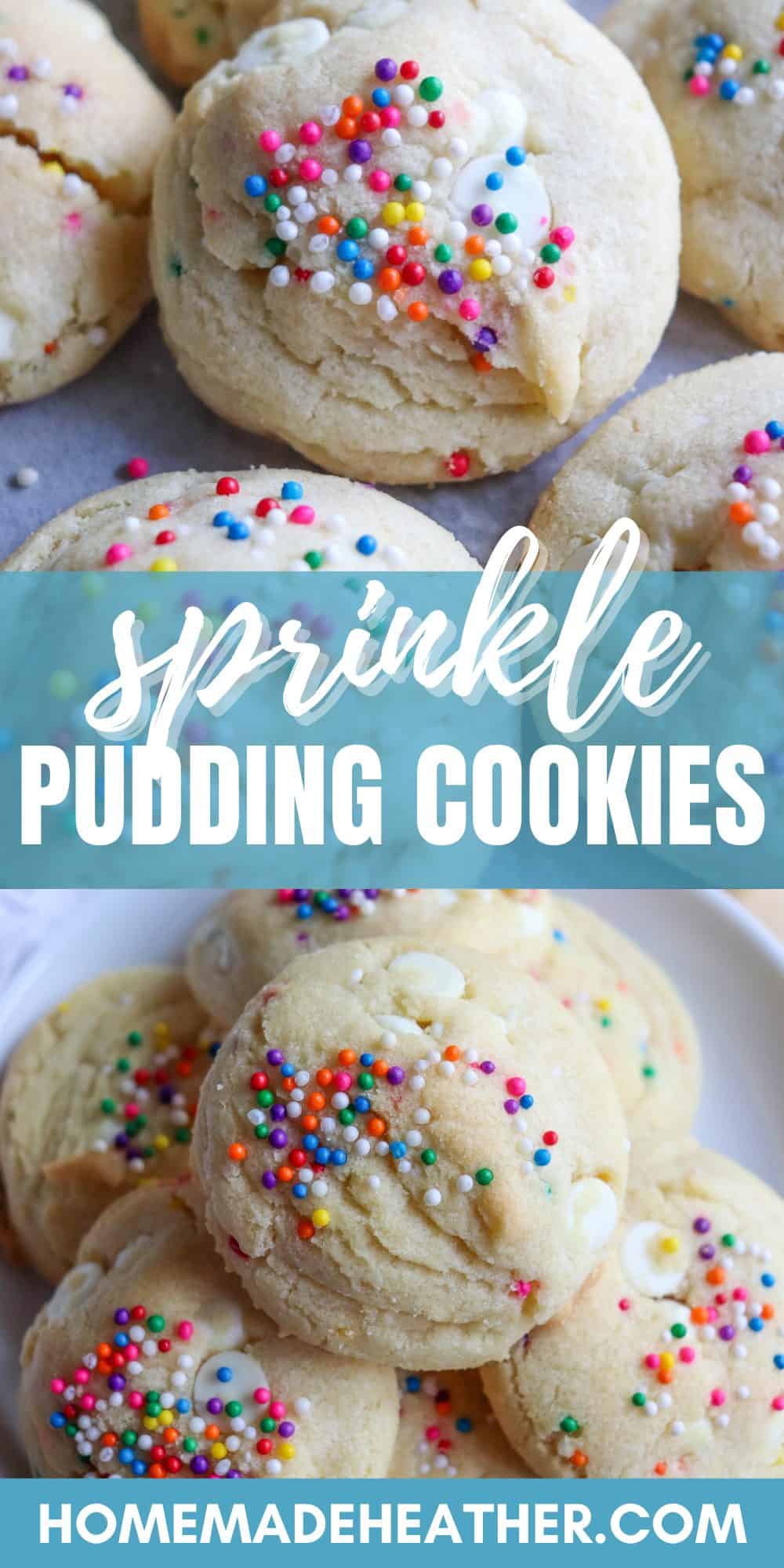 Funfetti Pudding Cookies with Rainbow Sprinkles » Homemade Heather