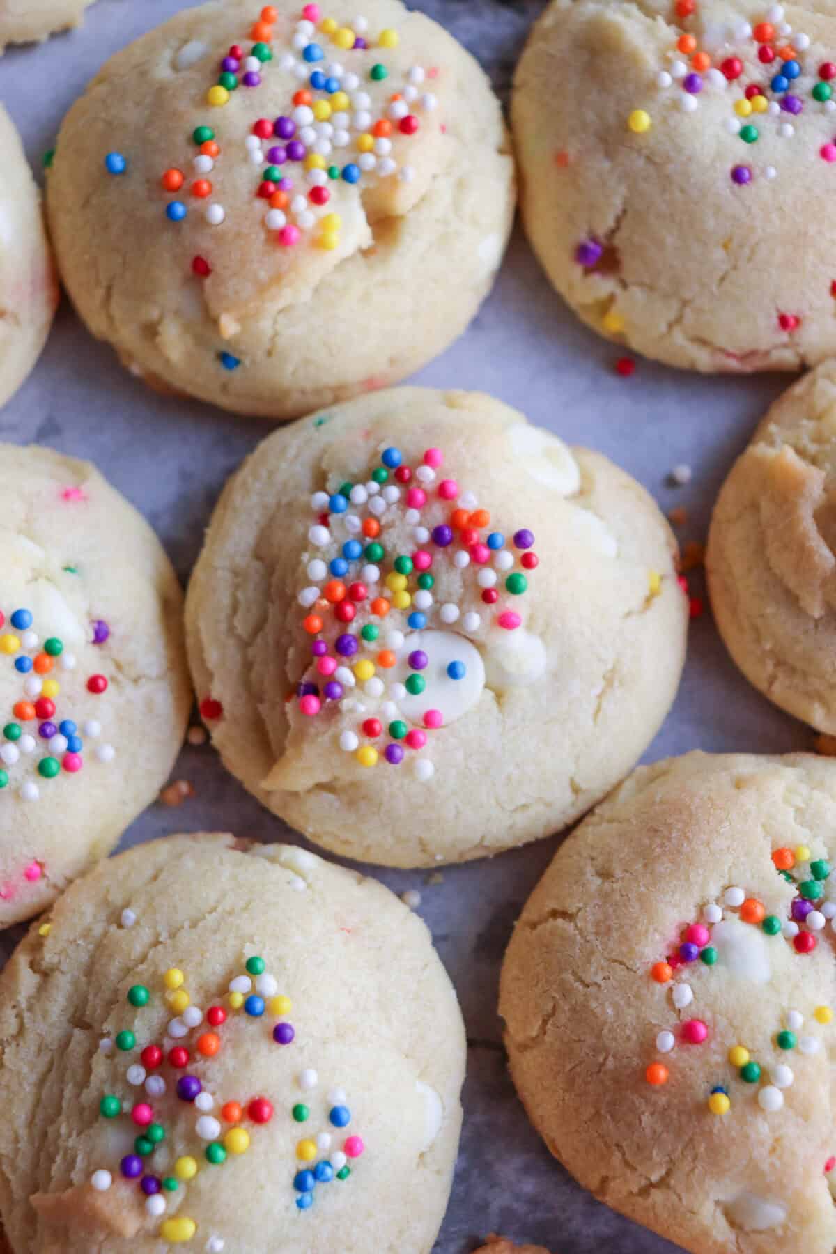 Funfetti Pudding Cookies with Rainbow Sprinkles » Homemade Heather