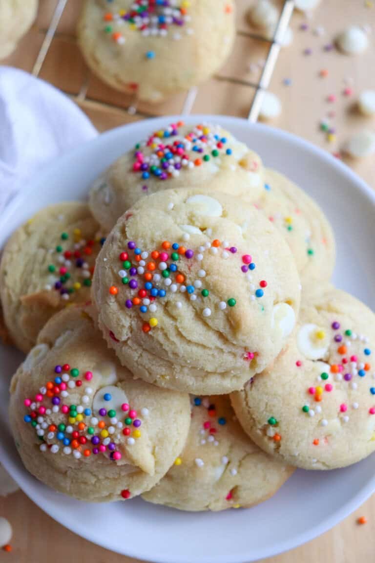 Funfetti Pudding Cookies with Rainbow Sprinkles » Homemade Heather