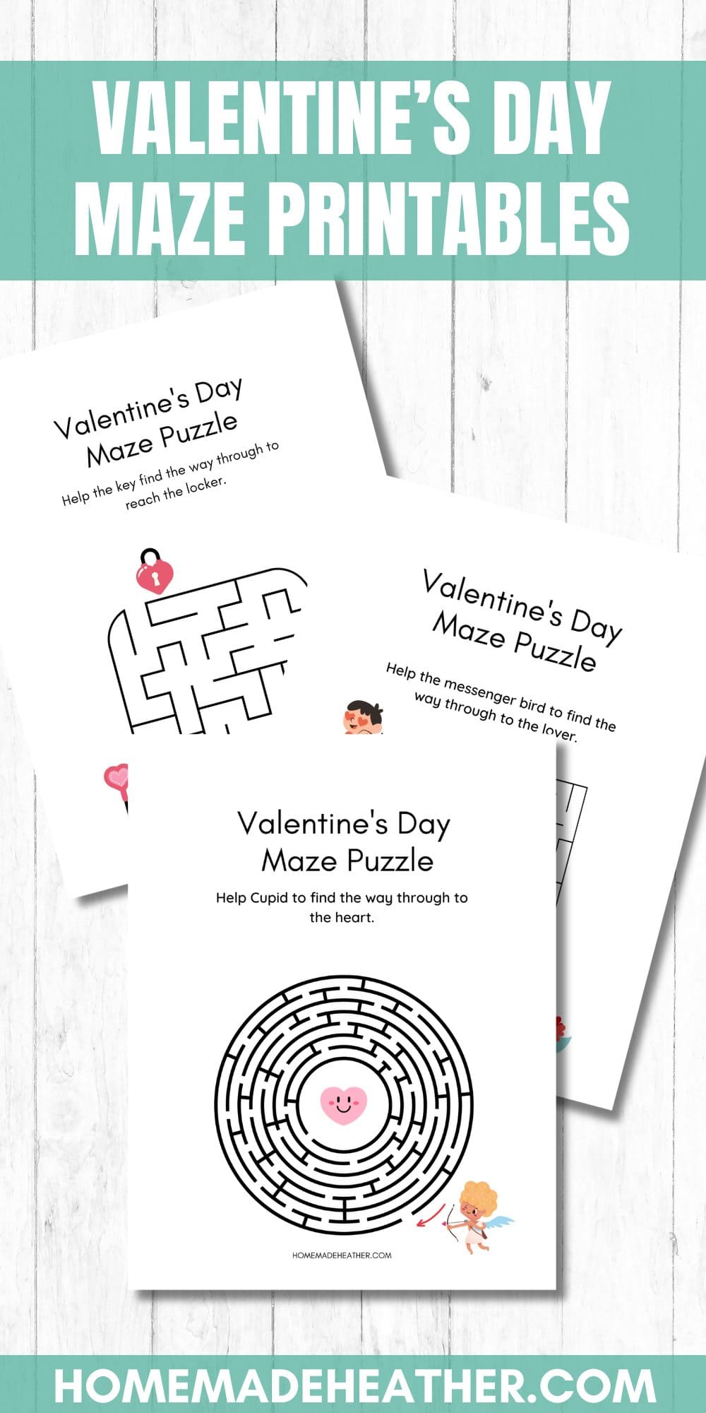 Valentines Day Maze Printables » Homemade Heather