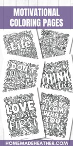 Motivational Coloring Pages for Teens » Homemade Heather