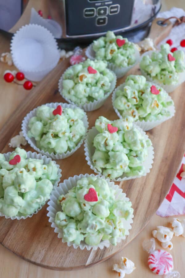 Crockpot Grinch Popcorn Balls Recipe » Homemade Heather