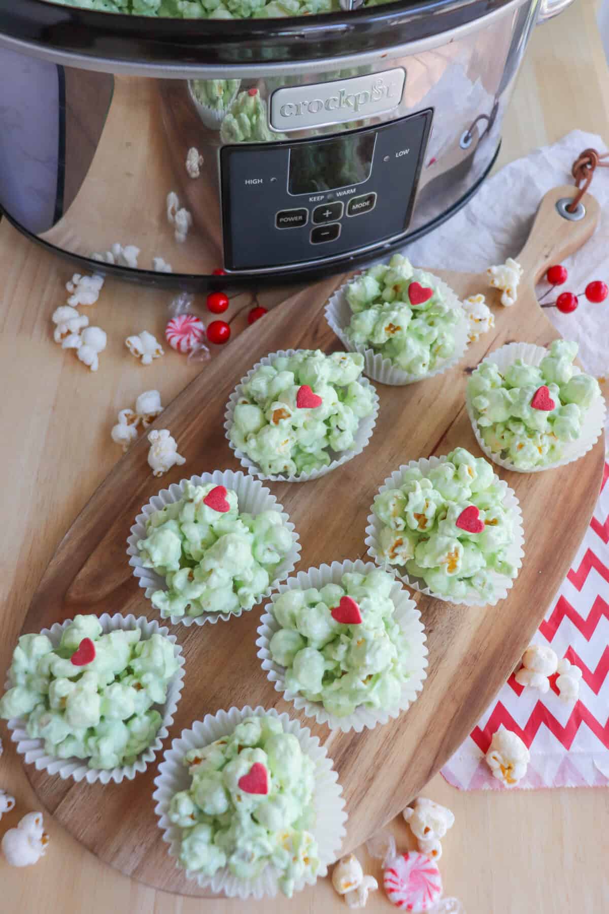 Crockpot Grinch Popcorn Balls Recipe » Homemade Heather