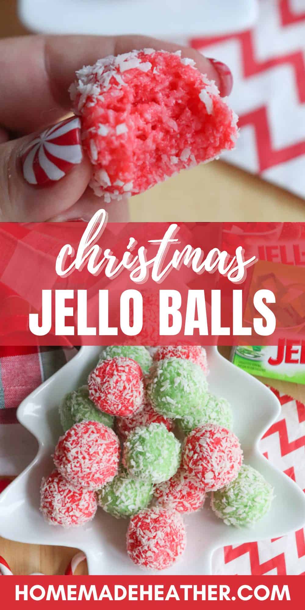 Christmas Jello Balls Recipe » Homemade Heather
