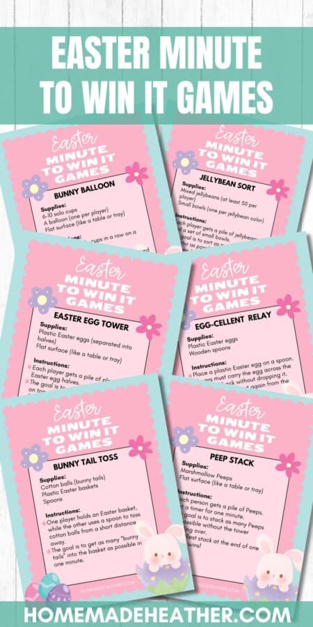 Easter Minute To Win It Games » Homemade Heather