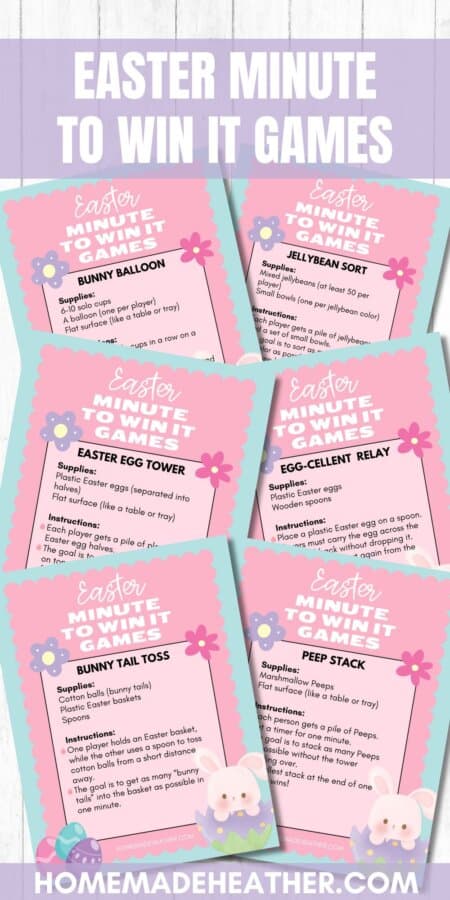 Easter Minute To Win It Games » Homemade Heather