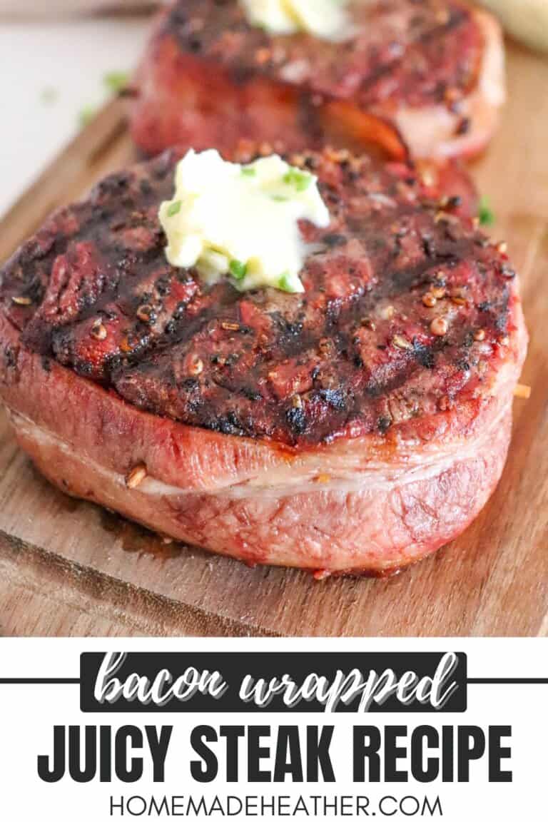 Bacon Wrapped Steak Recipe » Homemade Heather