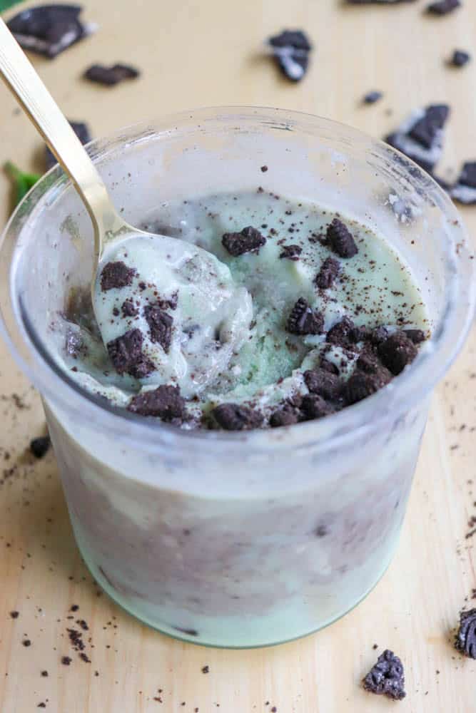 Mint Oreo Protein Ice Cream (Ninja Creami Recipe) » Homemade Heather