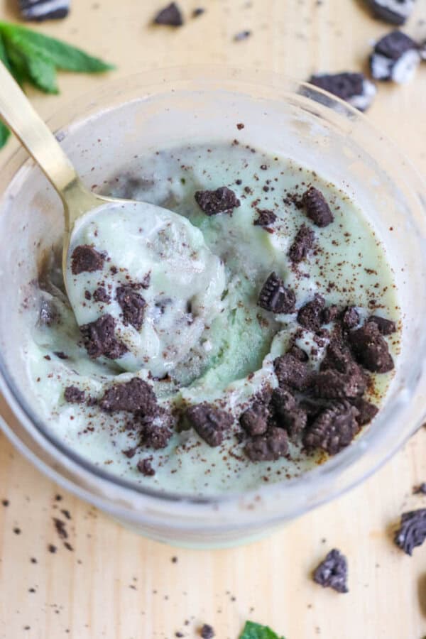 Mint Oreo Protein Ice Cream (Ninja Creami Recipe) » Homemade Heather