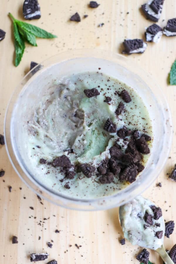 Mint Oreo Protein Ice Cream (Ninja Creami Recipe) » Homemade Heather