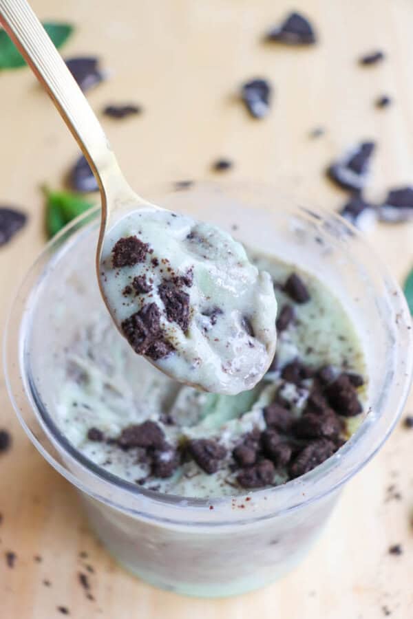 Mint Oreo Protein Ice Cream (Ninja Creami Recipe) » Homemade Heather