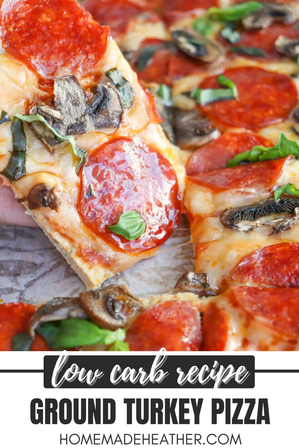 Easy Ground Turkey Pizza Crust (Low Carb Recipe) » Homemade Heather