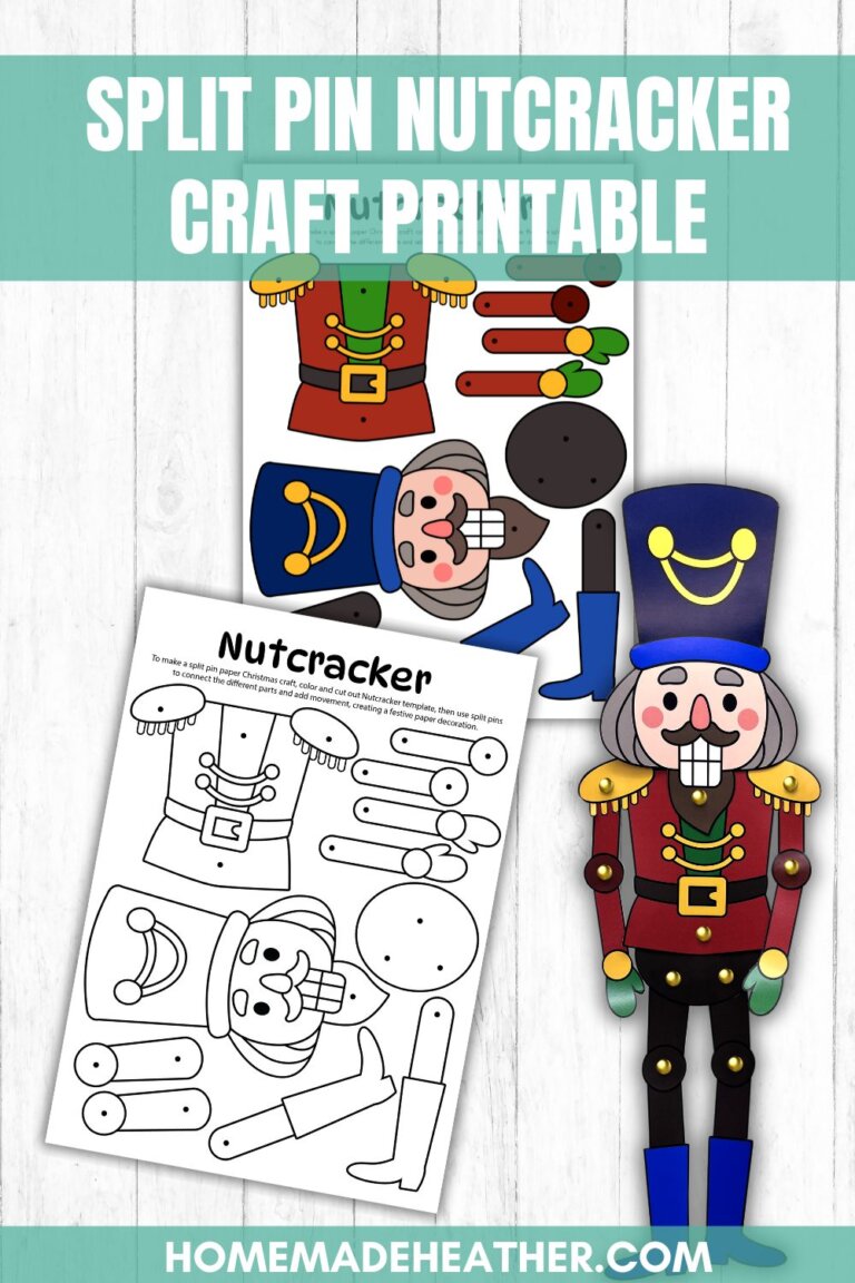 Nutcracker Split Pin Craft Printable » Homemade Heather