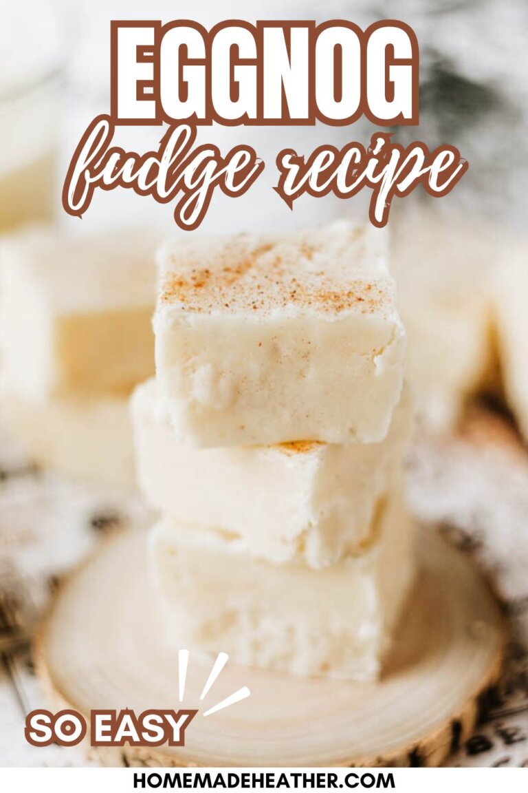 Easy Eggnog Fudge Recipe » Homemade Heather