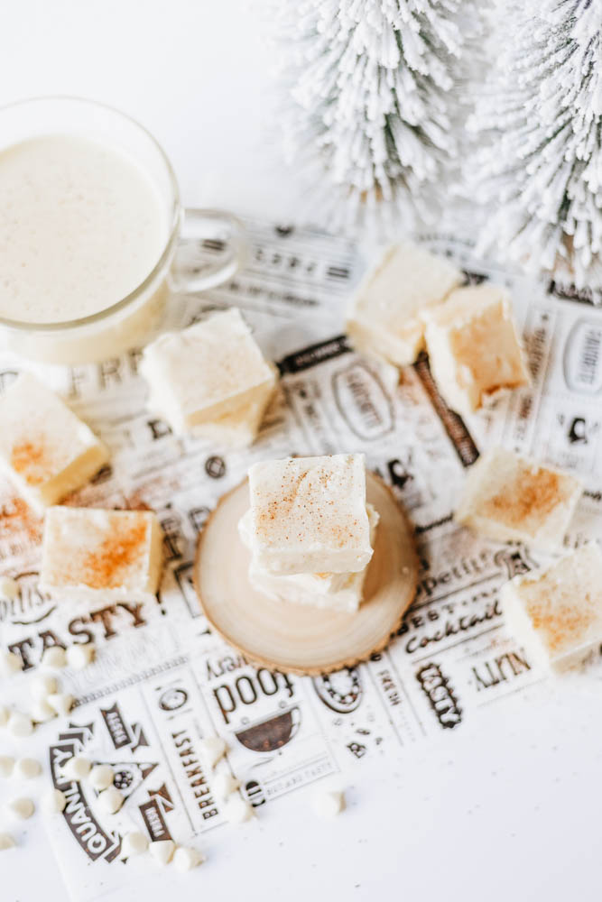 Easy Eggnog Fudge Recipe » Homemade Heather